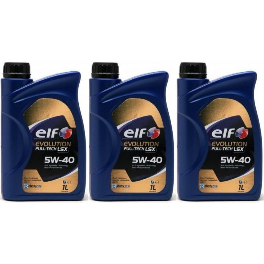 Elf Evolution FULL-TECH LSX 5W-40 Motoröl 3x 1l = 3 Liter - SAE 5W-40 ...