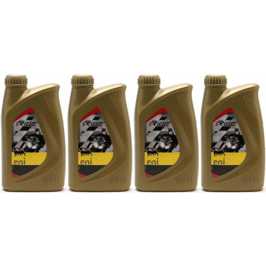 ENI i-Ride racing 2t vollsynthetisches Motorrad Motoröl 4x 1l = 4 Liter ...