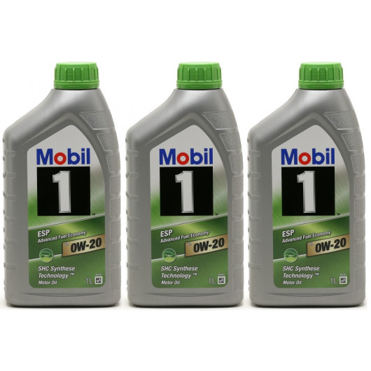 Mobil 1 ESP X2 0W-20 Motoröl 3x 1l = 3 Liter - SAE 0W-20 - Auto/PKW ...