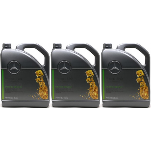Original Mercedes Benz MB 229.51 5W-30 Motoröl 3x 5 = 15 Liter - SAE 5W ...