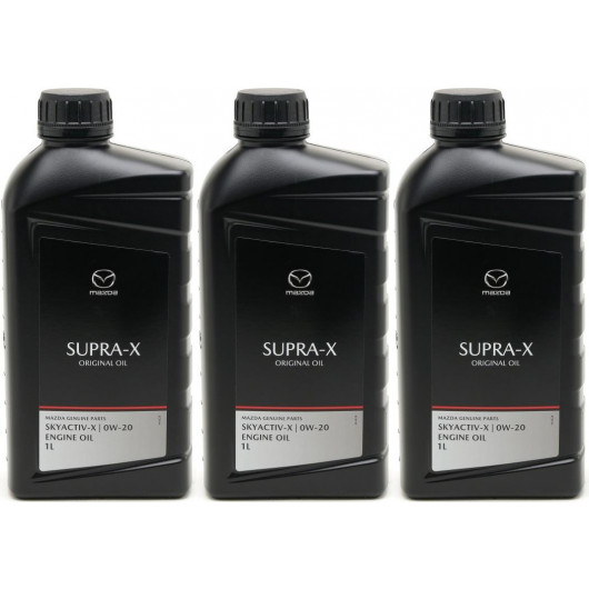 Original Mazda Oil Supra 0W-20 Motoröl 3x 1l = 3 Liter - SAE 0W-20 ...