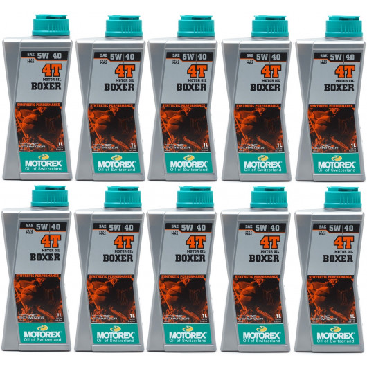 MOTOREX 4T Boxer SAE 5W-40 Motorrad Motoröl 10x 1l = 10 Liter - 4-Takt ...