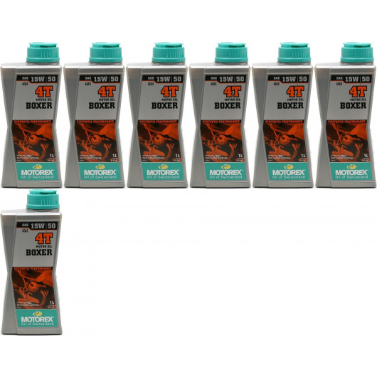 MOTOREX 4T Boxer SAE 15W-50 Motorrad Motoröl 7x 1l = 7 Liter - 4-Takt ...