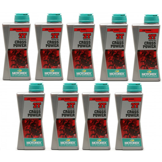 MOTOREX Cross Power 2T vollsynthetisches Motorrad Motoröl 9x 1l = 9 ...