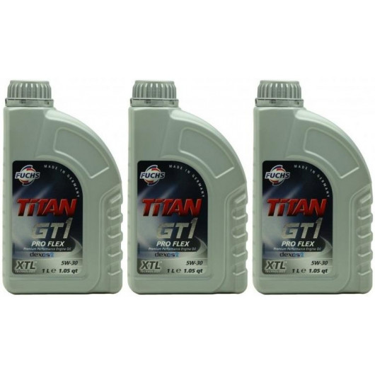 FUCHS TITAN GT1 PRO FLEX 23 SAE 5W-30 Motoröl 3x 1l = 3 Liter - SAE 5W ...