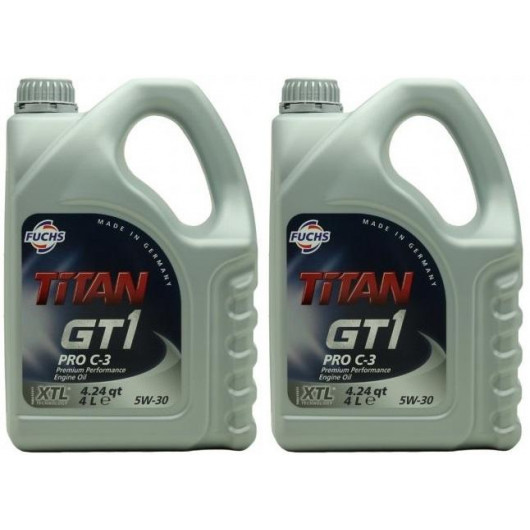 FUCHS TITAN GT1 Pro C-3 5W-30 Motoröl 2x 4l = 8 Liter - SAE 5W-30 ...