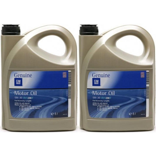 Original Genuine GM Opel 5W-30 dexos2 Longlife Motoröl 2x 5 = 10 Liter ...