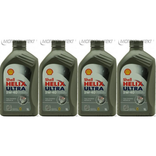 Shell Helix Ultra 5W-40 Motoröl 4x 1l = 4 Liter - SAE 5W-40 - Auto/PKW ...