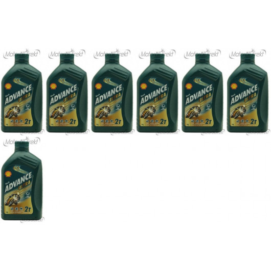 Shell Advance Ultra 2T vollsynthetisches Motorrad Motoröl 7x 1l = 7 ...