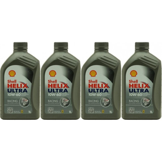 Shell Helix Ultra Racing 10W-60 Motoröl 4x 1l = 4 Liter - SAE 10W-60 ...