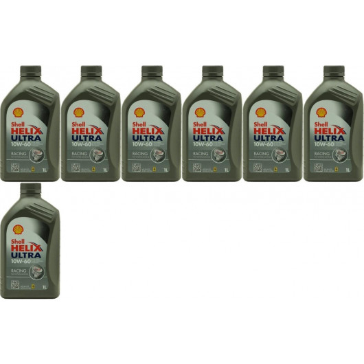 Shell Helix Ultra Racing 10W-60 Motoröl 7x 1l = 7 Liter - SAE 10W-60 ...