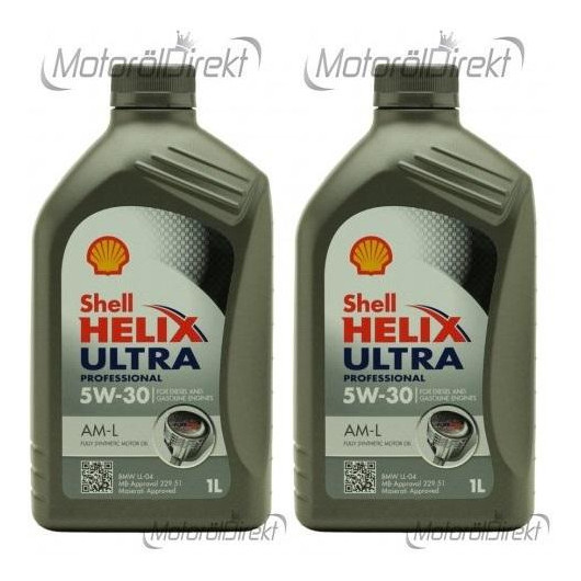 Shell Helix Ultra Professional AM-L 5W-30 Motoröl 2x 1l = 2 Liter - SAE 5W-30 - Auto/PKW ...
