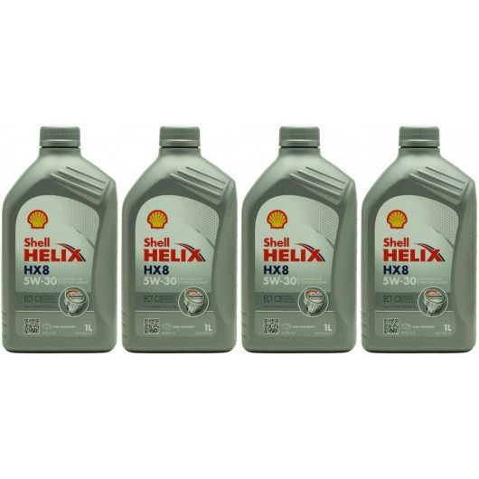 Shell Helix HX8 ECT C3 5W-30 Motoröl 4x 1l = 4 Liter - SAE 5W-30 - Auto ...