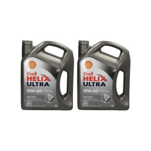 Shell Helix Ultra Racing 10W-60 Motoröl 2x 4l = 8 Liter - SAE 10W-60 ...