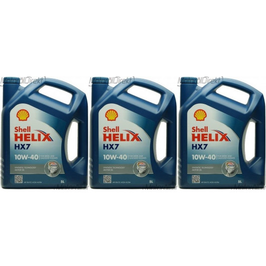Shell Helix HX7 10W-40 Motoröl 3x 5 = 15 Liter - SAE 10W-40 - Auto/PKW ...