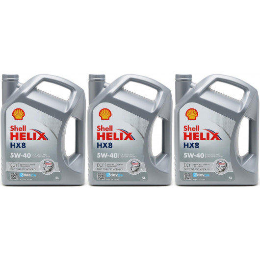 Shell Helix HX8 5W-40 Motoröl 3x 5 = 15 Liter - SAE 5W-40 - Auto/PKW ...