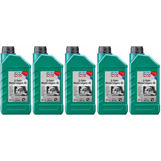Liqui Moly 1282 2-Takt-Motorsägen-Öl 5x 1l = 5 Liter - Sägekettenöl ...