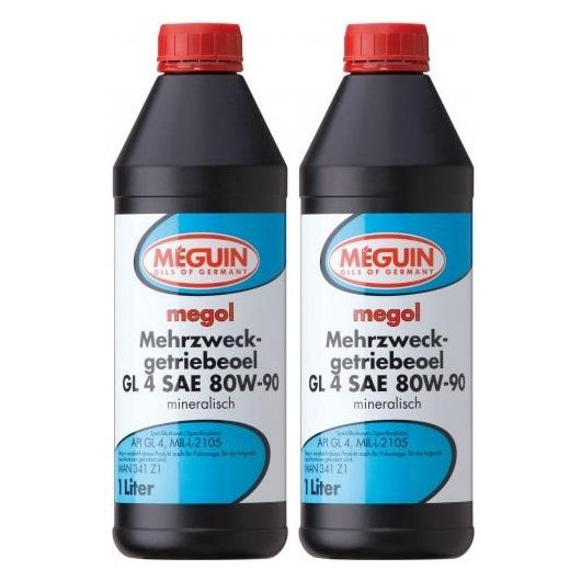 Meguin megol 4866 Mehrzweck-Getriebeöl GL4 SAE 80W-90 2x 1l = 2 Liter ...