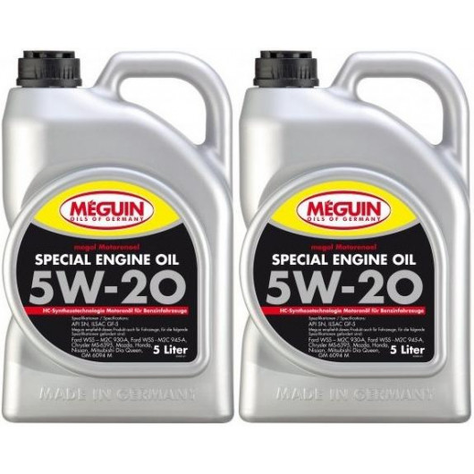 Meguin megol 9499 Motoröl Special Engine Oil SAE 5W-20 2x 5 = 10 Liter ...