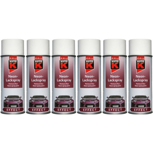 Auto-K Effect Neon-Lackspray weiß, 6x 400 Milliliter - Lackspraydosen ...