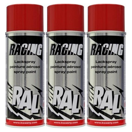 RACING RAL 3000 Feuerrot, 3x 400 Milliliter - Lackspraydosen RAL - Lack ...