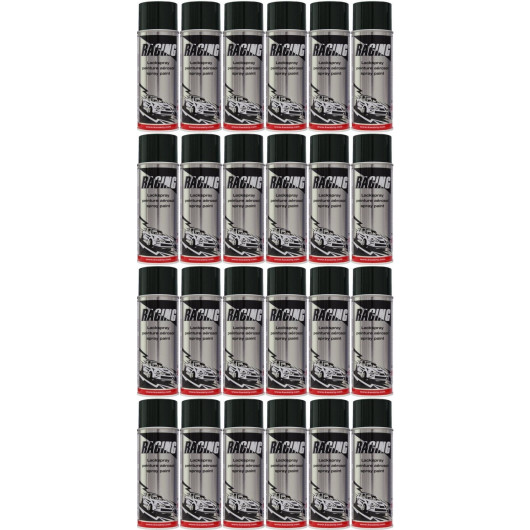 RACING Lackspray Schwarz Matt 25 % Gratis Inhalt 24x 500ml ...