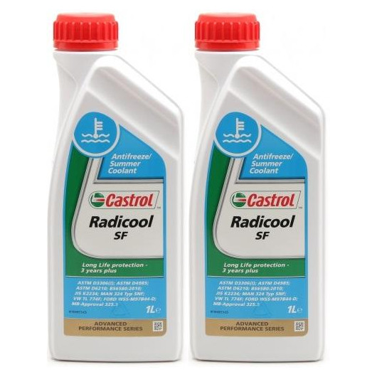 Castrol Radicool SF Kühlerfrostschutz Konzentrat 2x 1l = 2 Liter ...