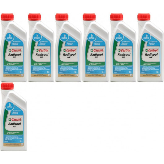 Castrol Radicool NF Kühlerfrostschutz Konzentrat 7x 1l = 7 Liter ...