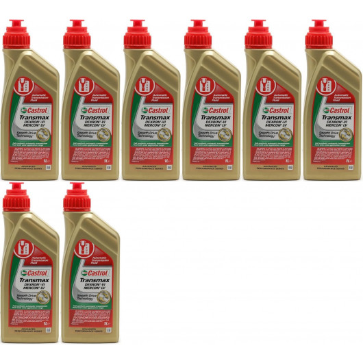 Castrol Transmax Dexron-VI Mercon LV Automatik Getriebeöl 8x 1l = 8 ...