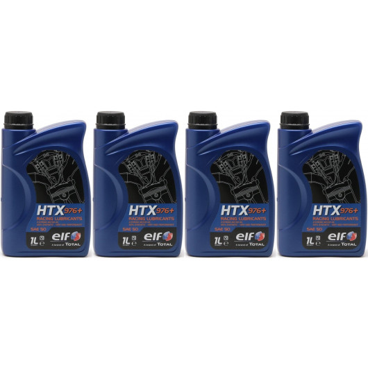 Elf HTX 976+ Racing Lubricants 100 % Synthetic 2-T Motoröl 4x 1l = 4 Liter - 2-Takt ...