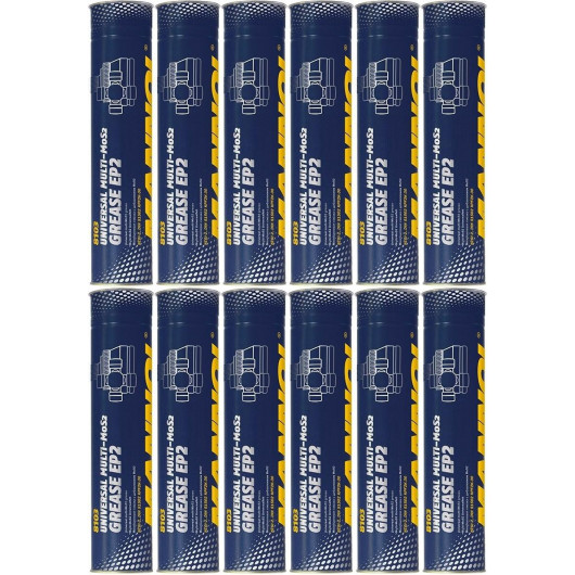 Mannol EP-2 Multi-MoS2 Grease Universalfett Fett Kartusche 12x 400 ...