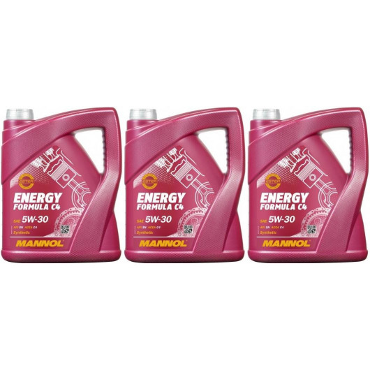 Mannol Energy Formula C4 5W-30 Motoröl 3x 5 = 15 Liter - SAE 5W-30 ...