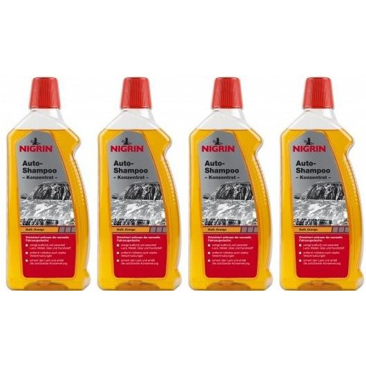 Nigrin Auto-Shampoo Konzentrat Orange 1000ml 4x 1l = 4 Liter ...