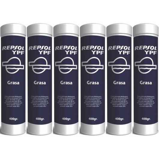 Repsol Lithium Schmierfett MP 2 Fett Kartusche 6x 400 Gramm ...