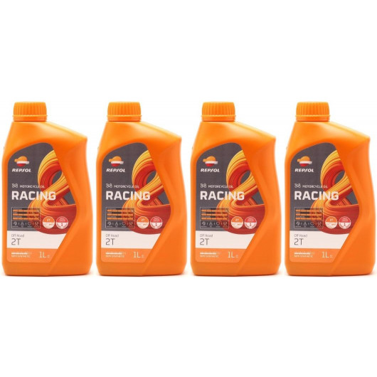 Repsol Motorrad Motoröl RACING OFF ROAD 2T 1 Liter 4x 1l = 4 Liter ...