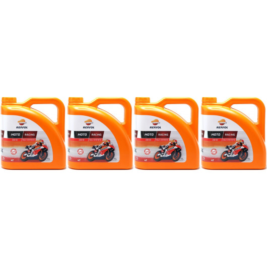 Repsol Motorrad Motoröl MOTO RACING 4T 10W50 4x 4l = 16 Liter - 4T SAE ...