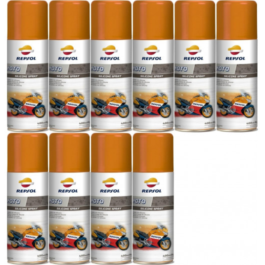 Repsol Motorrad MOTO SILICONE SPRAY 10x 400 Milliliter - Reinigung ...