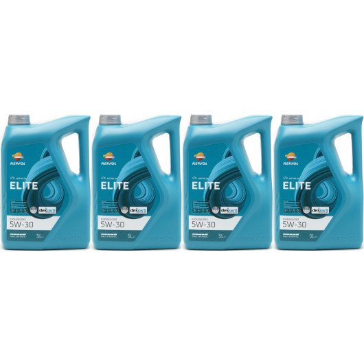 Repsol Motoröl ELITE EVOLUTION DX2 5W30 4x 5 = 20 Liter - SAE 5W-30 ...