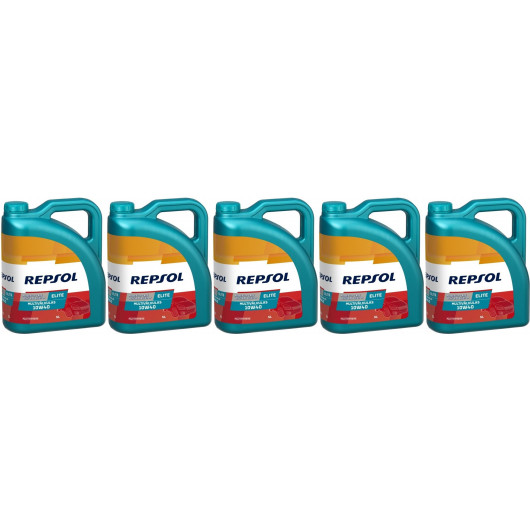 Repsol Motoröl ELITE MULTIVALVULAS 10W40 5x 5 = 25 Liter - SAE 10W-40 ...