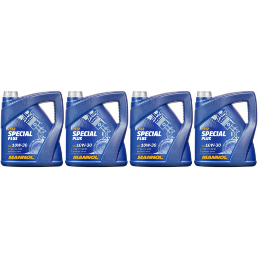 MANNOL 7512 SPECIAL PLUS SAE 10W-30 4x 4l = 16 Liter - MotoroelDirekt.at