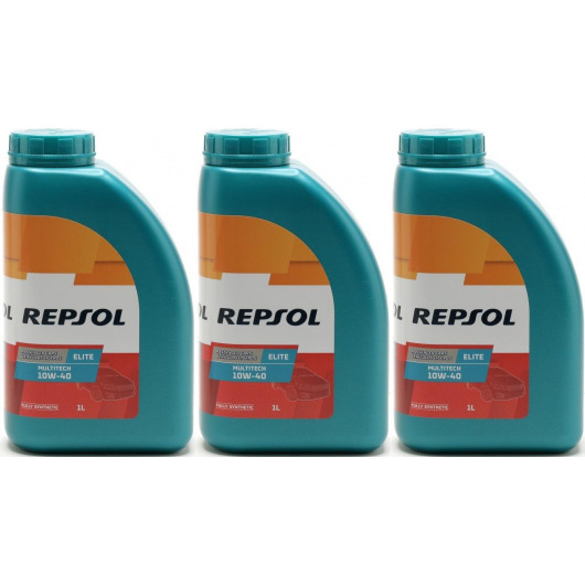 REPSOL ELITE MULTITECH 10W-40 3x 1l = 3 Liter - MotoroelDirekt.at