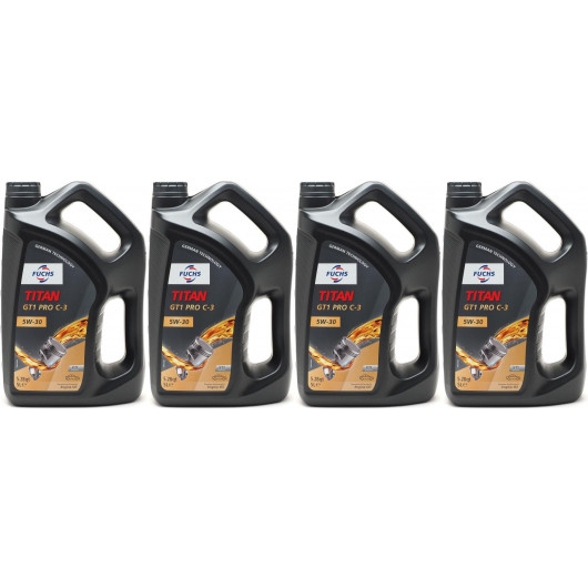 FUCHS TITAN GT1 Pro C-3 5W-30 Motoröl 4x 5 = 20 Liter - MotoroelDirekt.at