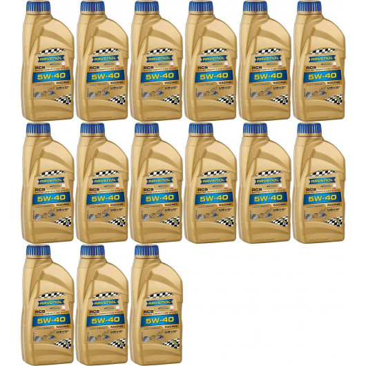 Ravenol RCS Racing Competition Synto SAE 5W-40 Motoröl 15x 1l = 15 Liter - MotoroelDirekt.at