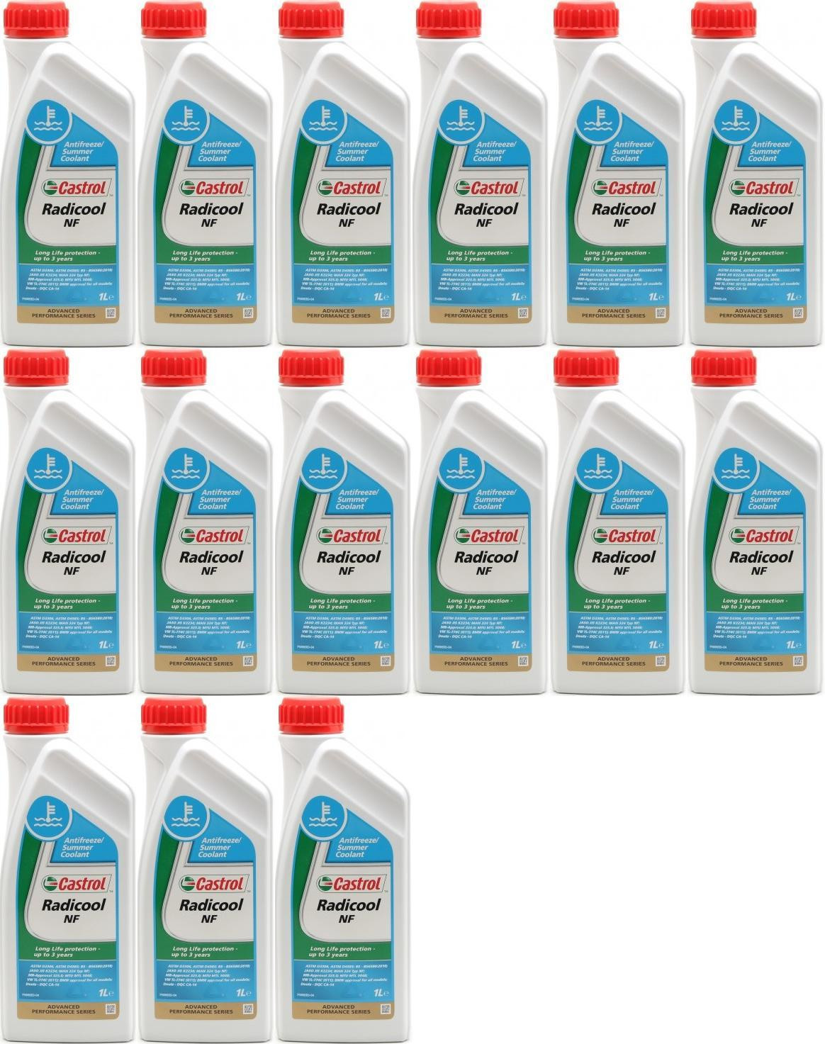 Castrol Radicool NF Kühlerfrostschutz Konzentrat 15x 1l = 15 Liter ...