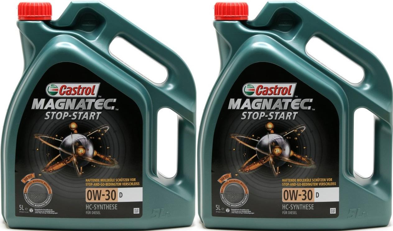 Castrol Magnatec Stop-Start 0W-30 D (Ford WSS-M2C950-A) 2x 5 = 10 Liter ...