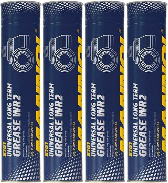 Mannol MANNOL WR-2 Long Term Grease Fett Fett Kartusche 4x 400 Gramm ...