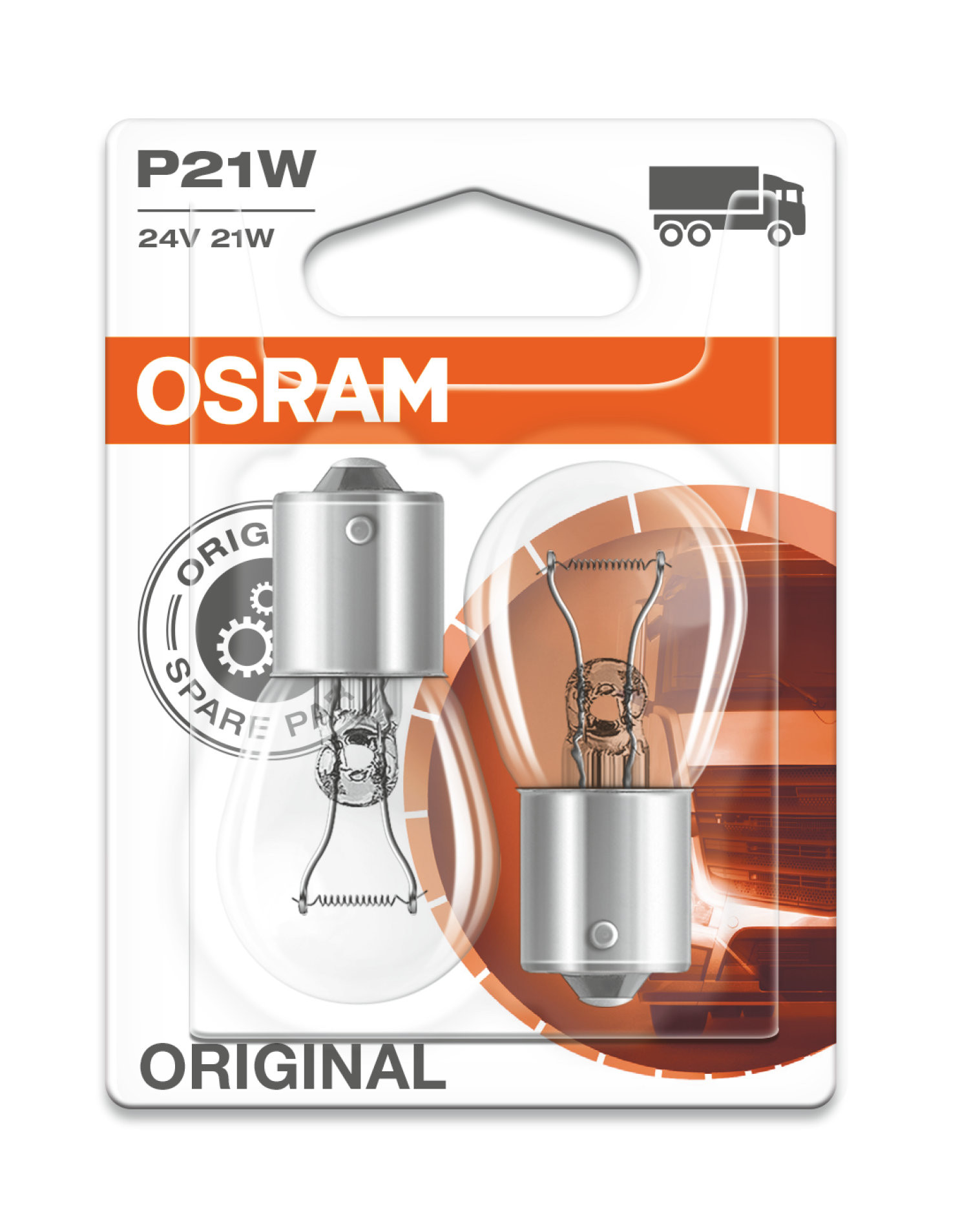 Osram P21W 24V 21W BA15s 2st. Blister Orginal Osram - BA15s - 24V LKW ...