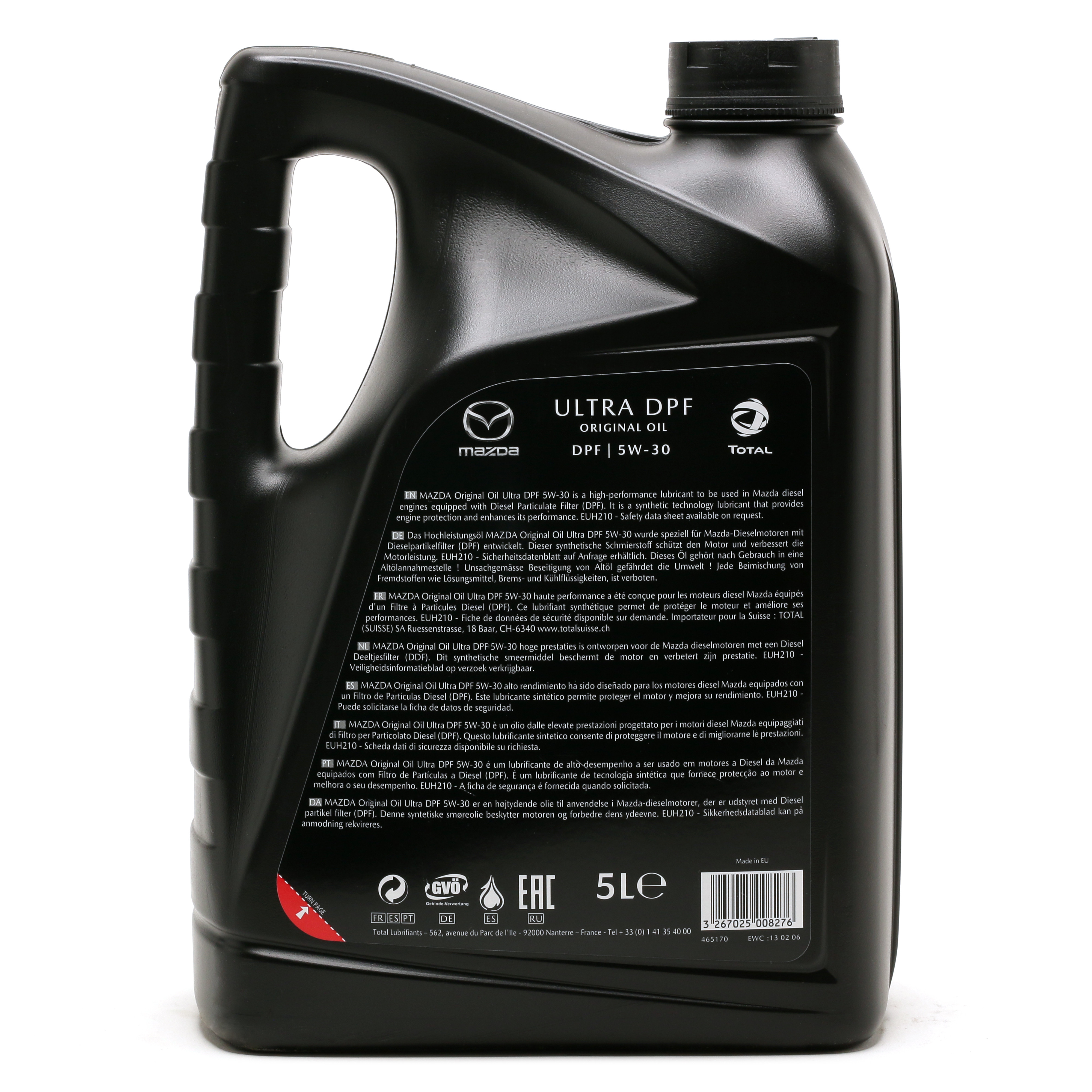 Original Mazda Ultra DPF 5W-30 Motoröl 5l Kanister - SAE 5W-30 - Auto ...