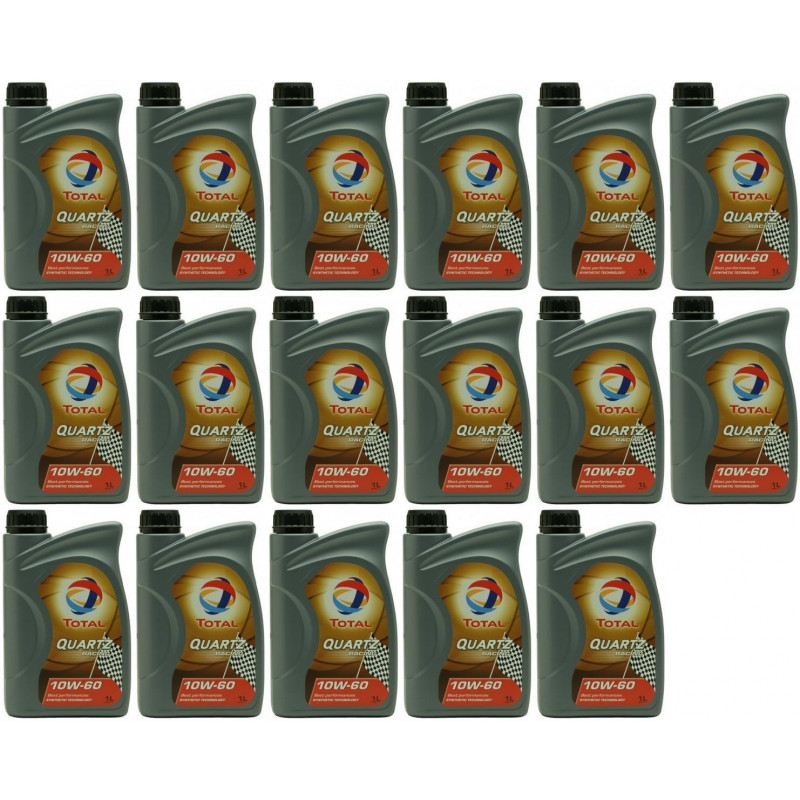 Total Quartz Racing 10W-60 Motoröl 17x 1l = 17 Liter - SAE 10W-60 - PKW ...