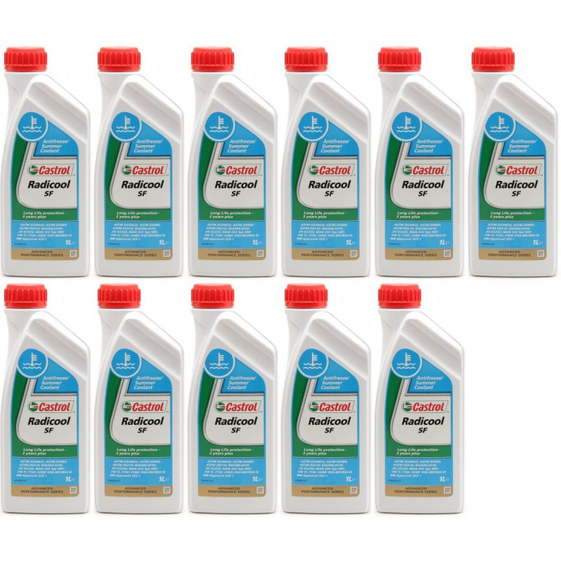Castrol Radicool SF Kühlerfrostschutz Konzentrat 11x 1l = 11 Liter ...